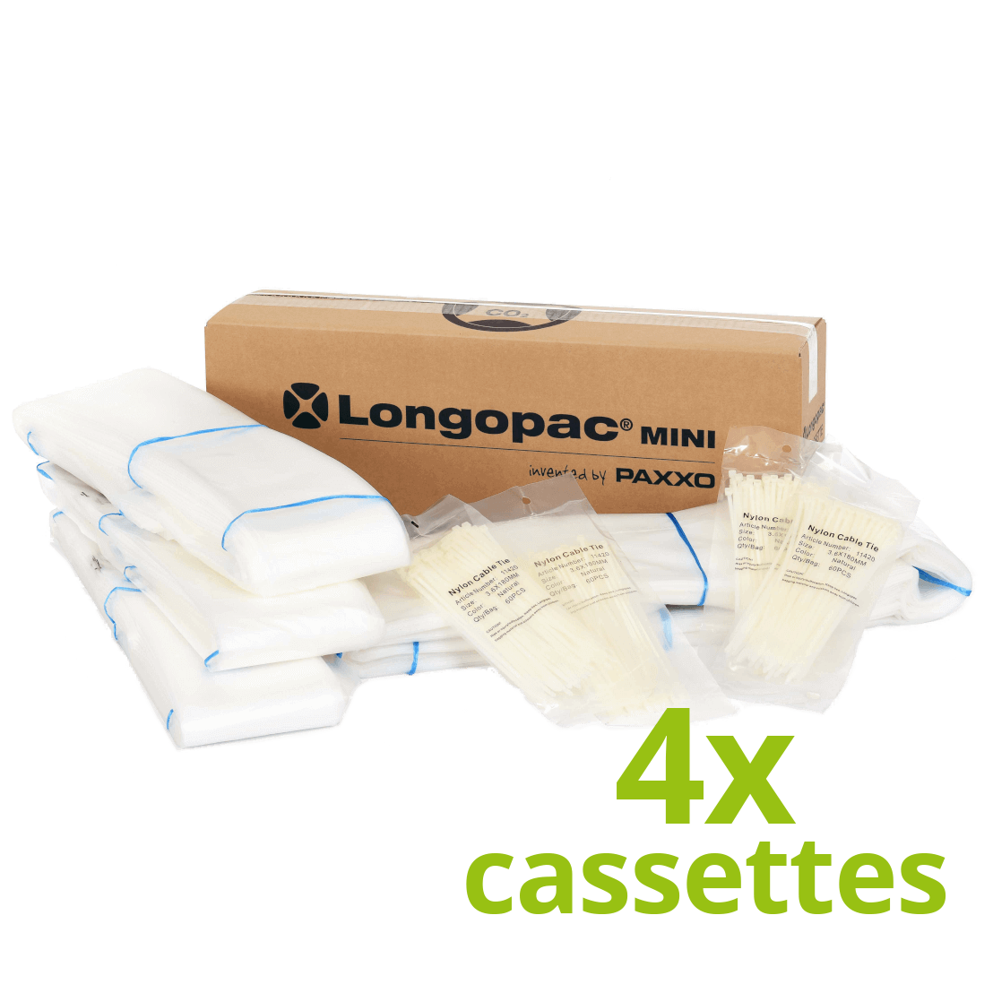 Longopac Vacuum Bags Mini 23m, Super Strong, Pack of 4